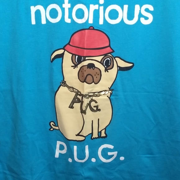 Drumline | Tops | Notorious Pug Tshirt Cute Top Tee Shirt Womens Lg ...